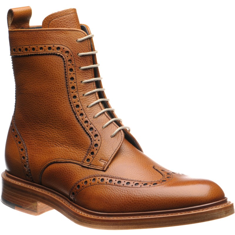 Barker shoes | Barker Creative | Hockney brogue boots in Cedar Grain at ...