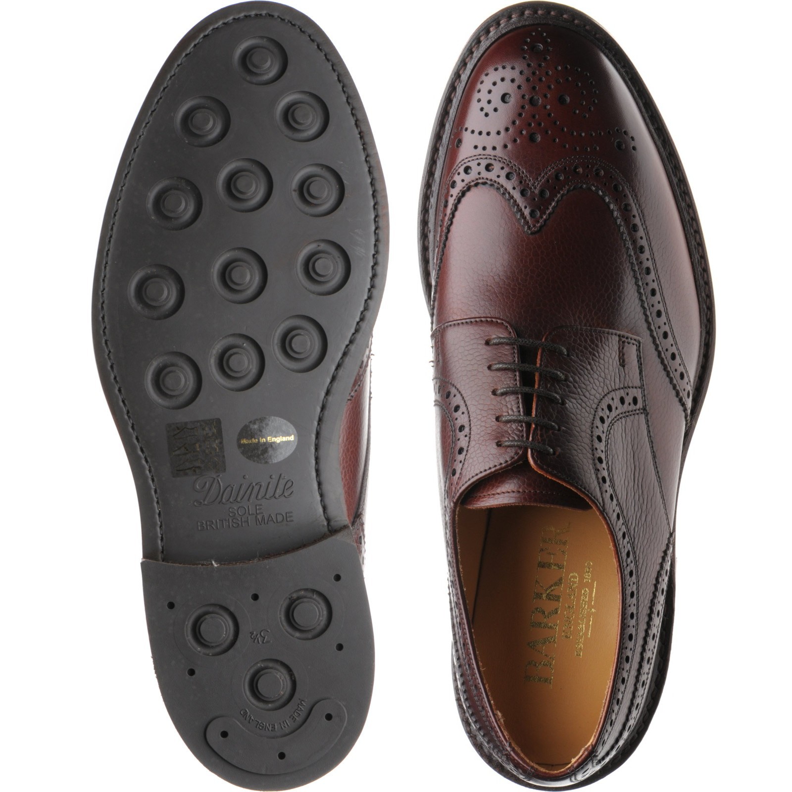 Barker shoes | Barker Country | Kelmarsh rubber-soled brogues in Cherry ...