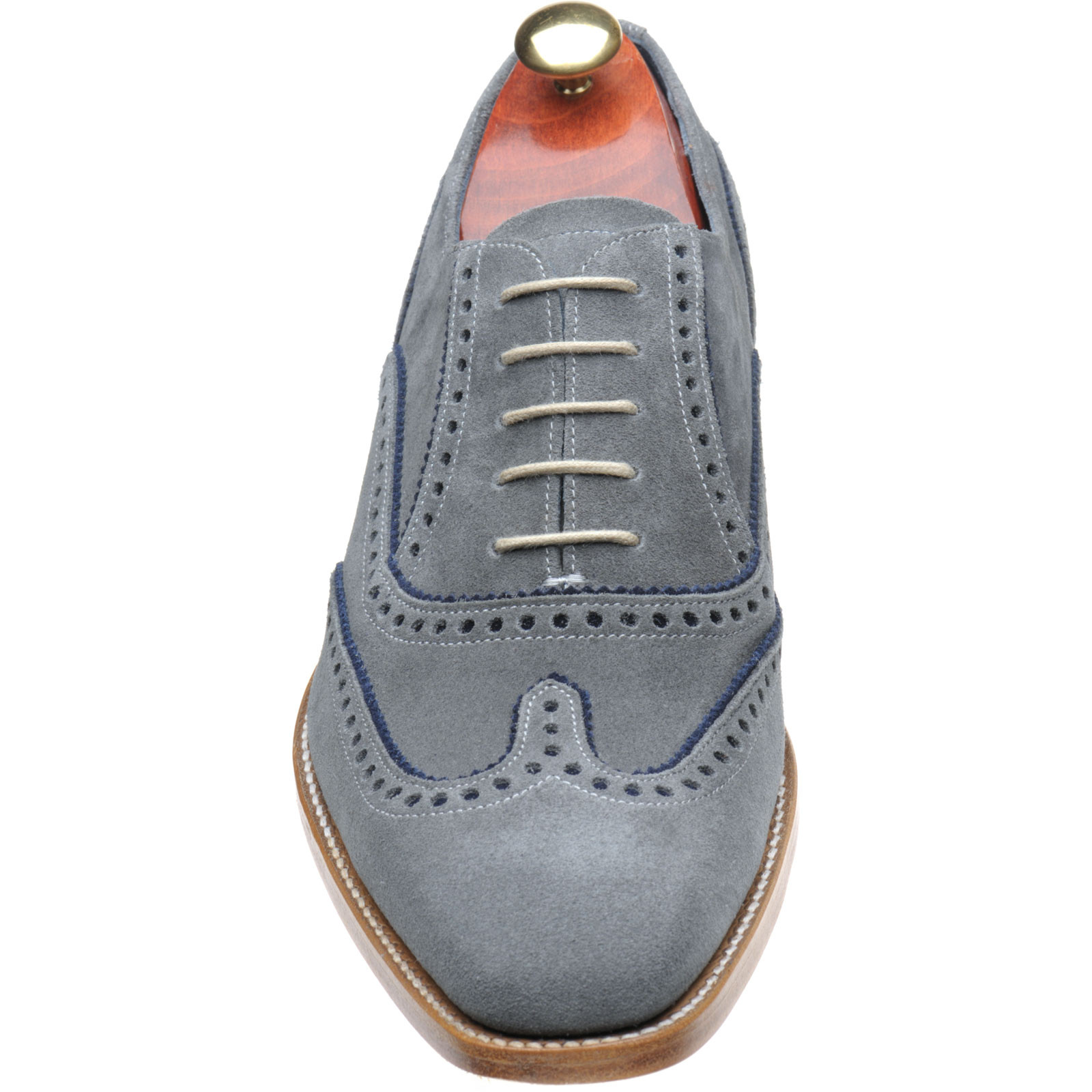 Barker shoes | Barker Creative | Spencer two-tone brogues in Grey Suede ...