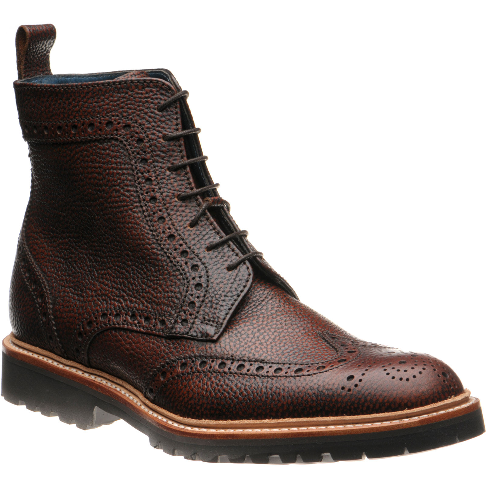Barker shoes | Barker Creative | Woodbury rubber-soled brogue boots in ...