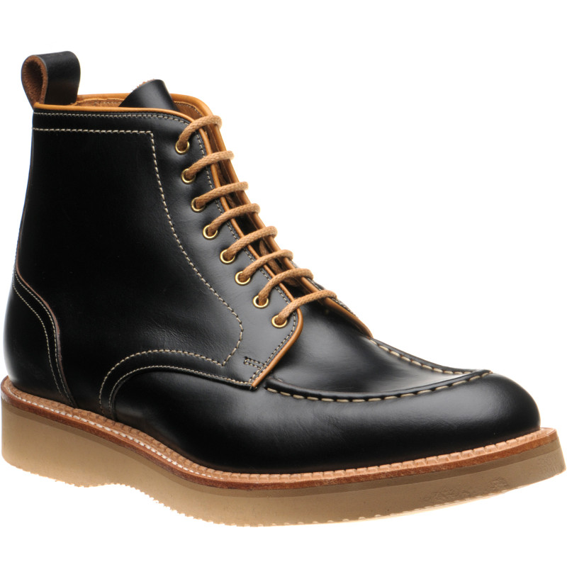 Barker shoes | Barker Creative | Indiana rubber-soled boots in Black ...