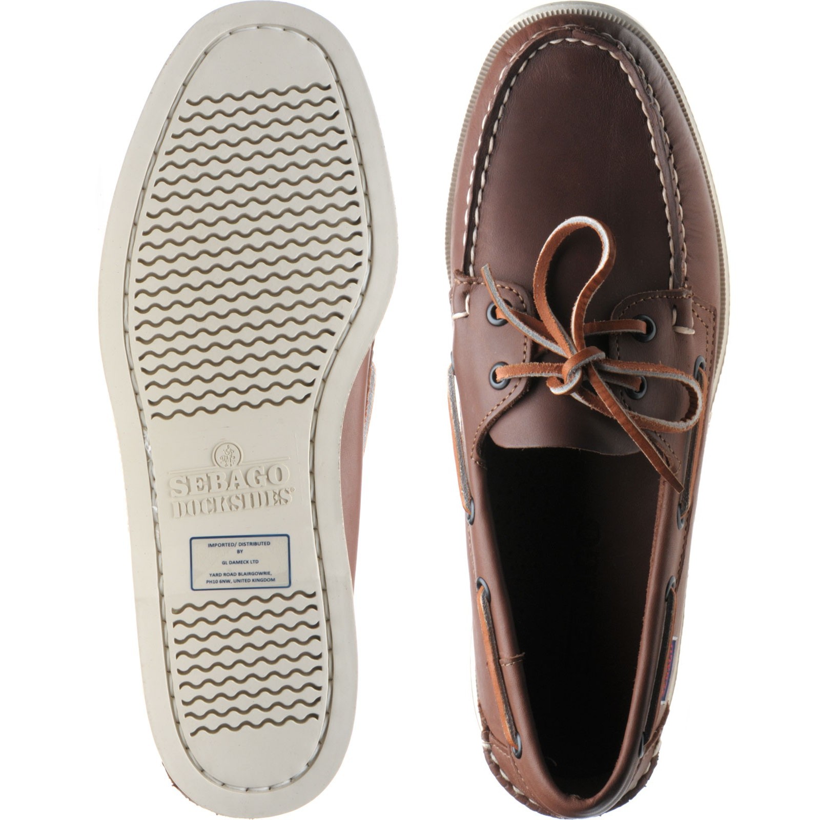 Sebago shoes | Sebago | Dockside Portland rubber-soled deck shoes in ...