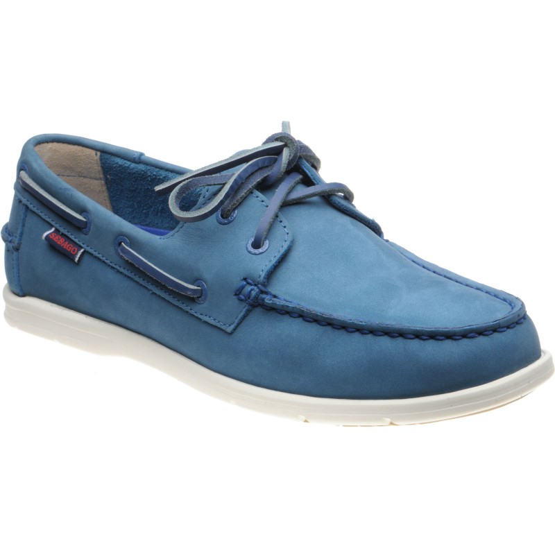 Sebago shoes | Sebago | Naples rubber-soled in Blue Nubuck at Herring Shoes