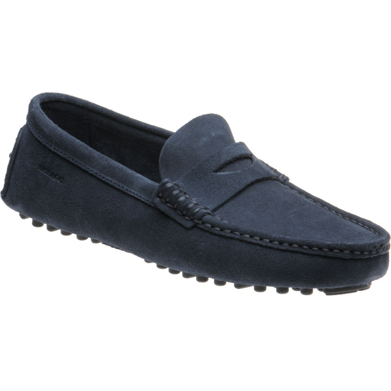 Sebago shoes | Sebago | Russel rubber-soled driving moccasins in Navy ...