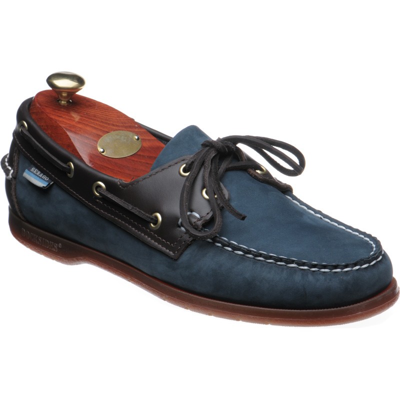Sebago shoes | Sebago. | Endeavor rubber-soled deck shoes in Navy and ...