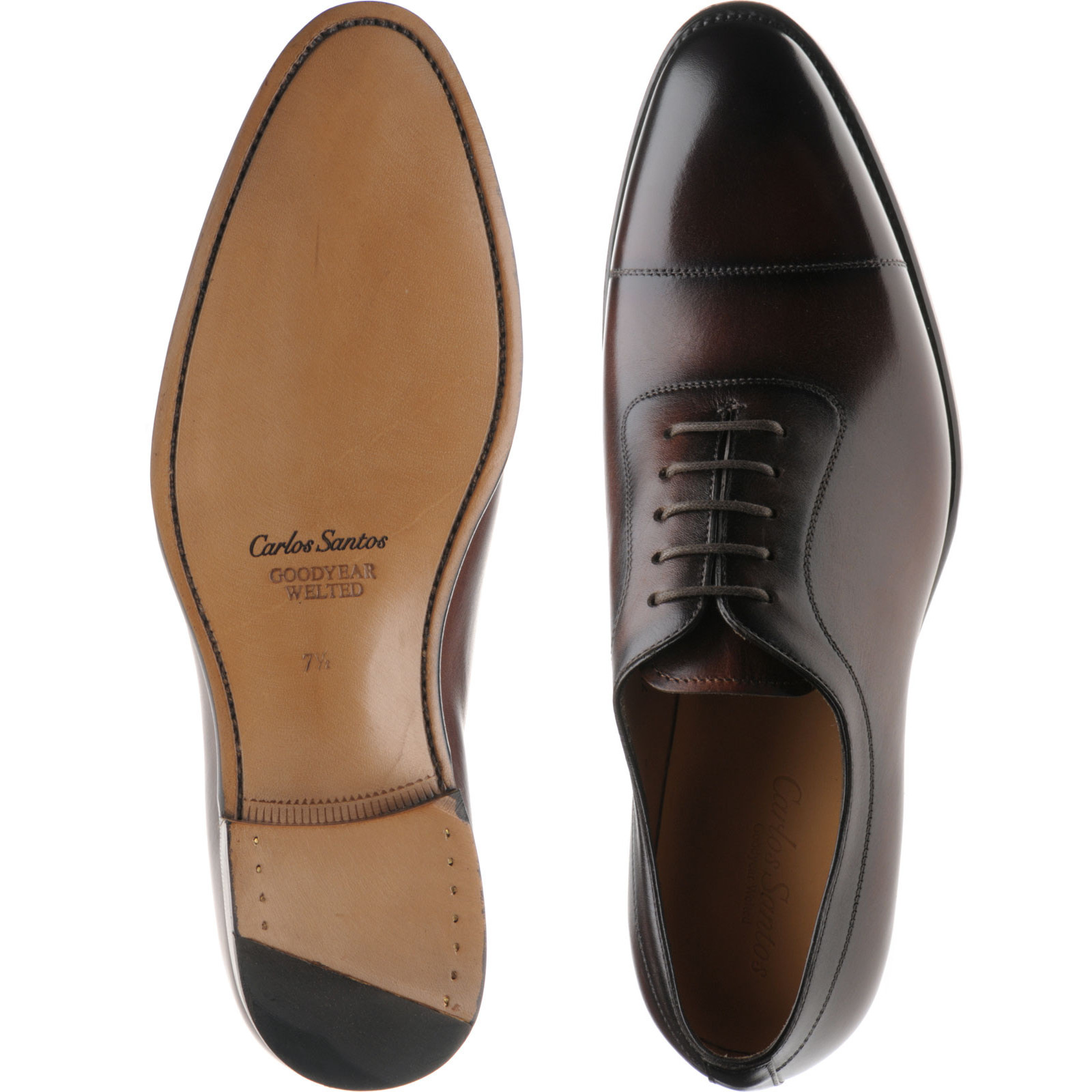 Carlos Santos shoes | Carlos Santos Sale | 1842 semi-brogues in Brown ...