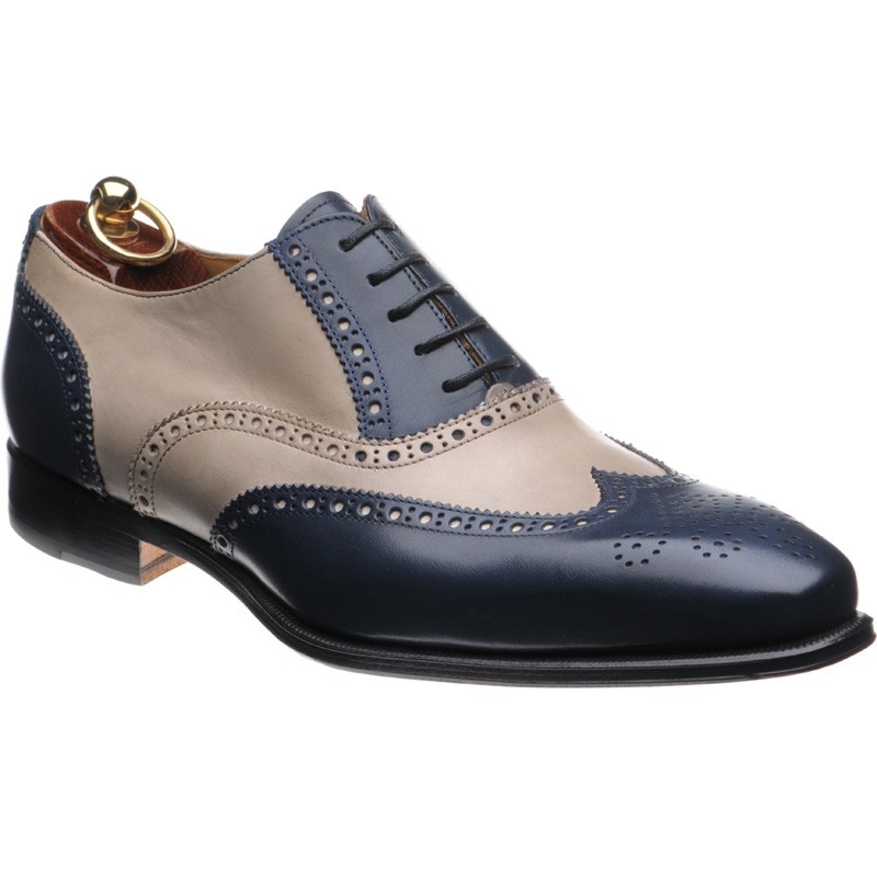 Herring shoes | Herring Classic | Parma two-tone brogues in Navy and ...