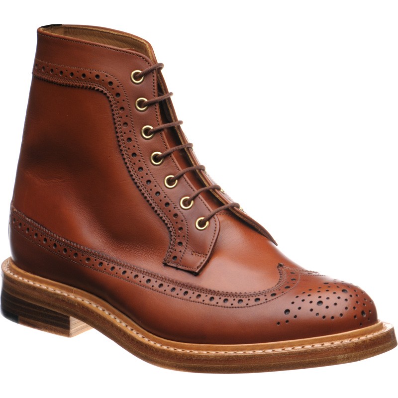 Herring shoes | Herring by Trickers | Froswick brogue boots in Gold Tan ...