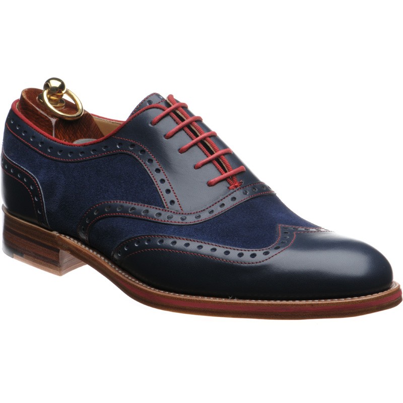 Herring shoes | Herring Sale | Hathaway two-tone brogues in Navy Calf ...