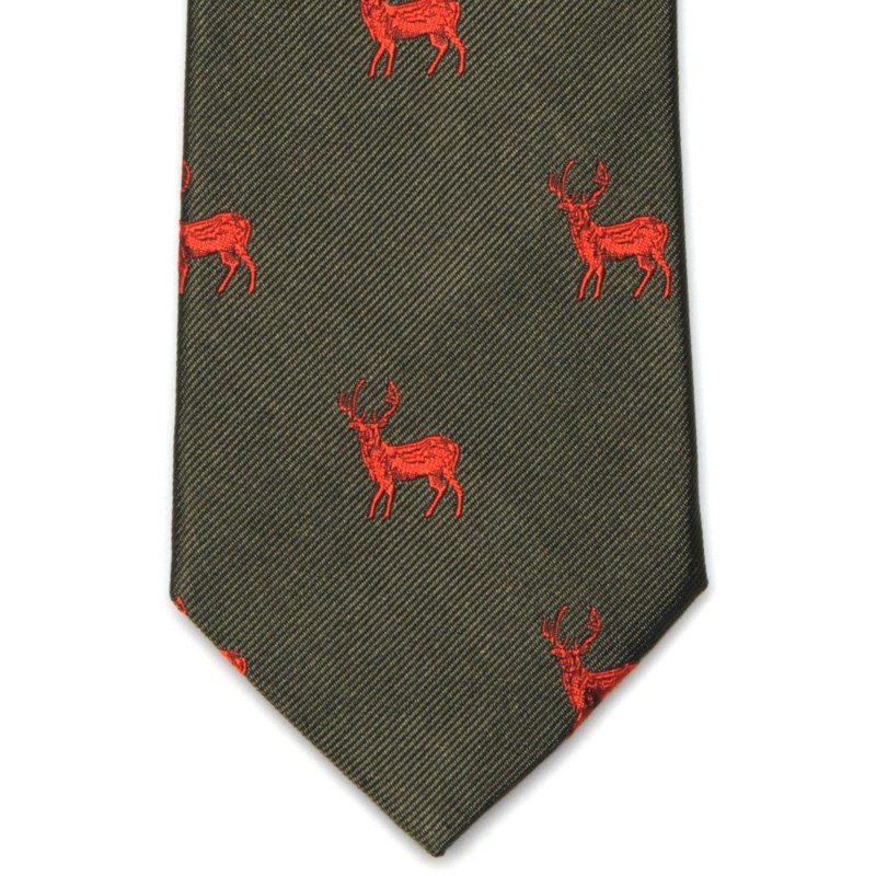 Herring shoes | Herring Ties | Stag Tie (7797 67) in Green at Herring Shoes