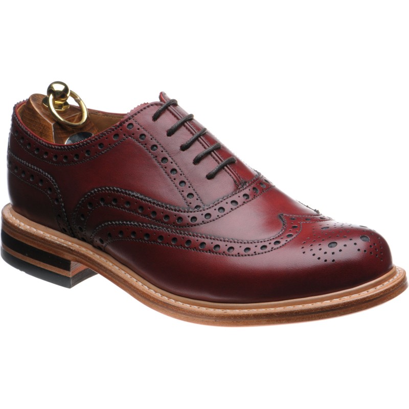 Herring shoes | Herring Classic | Jersey brogues in Cherry Calf at ...