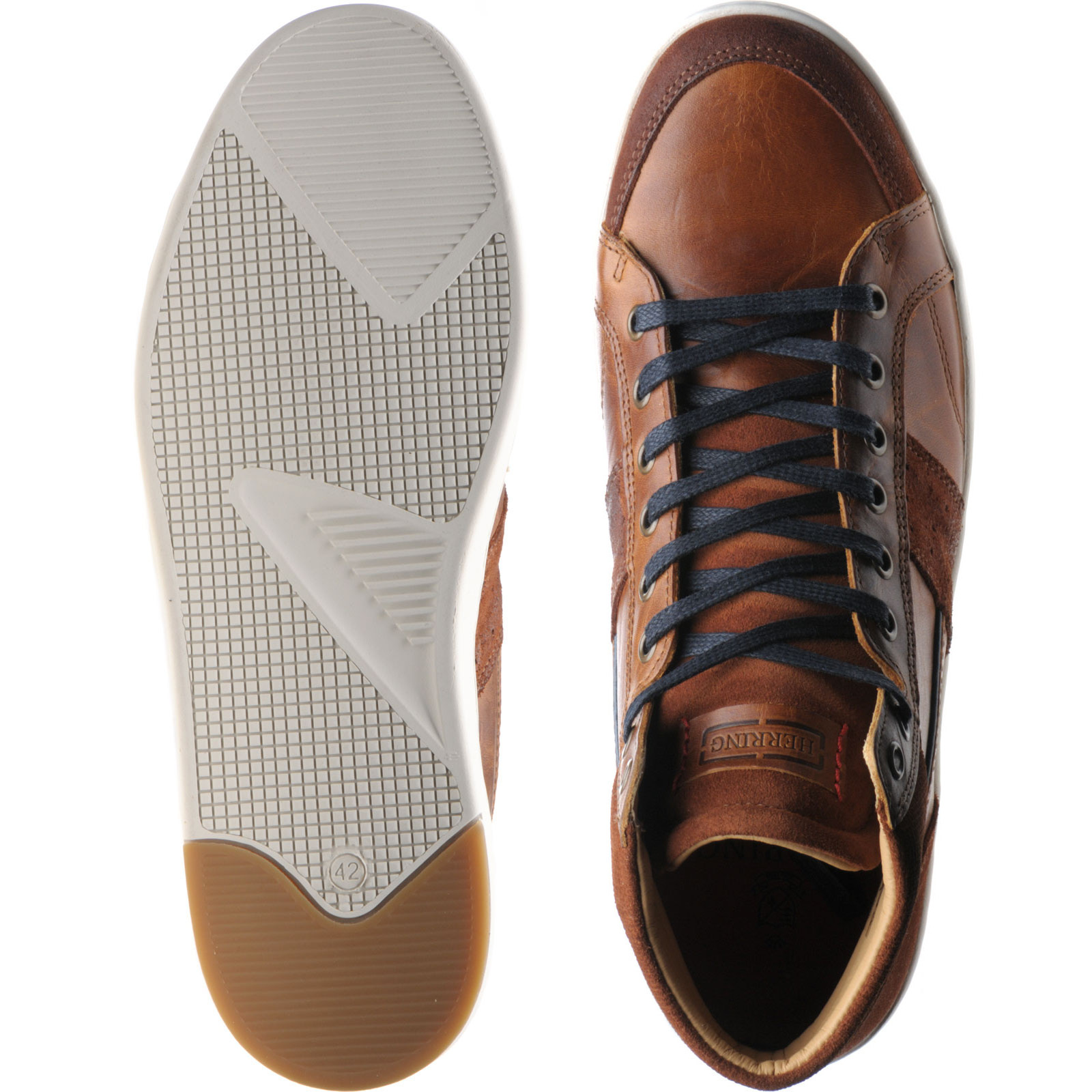 Herring shoes | Herring Casuals | Boxer II in Cognac Calf and Suede at ...