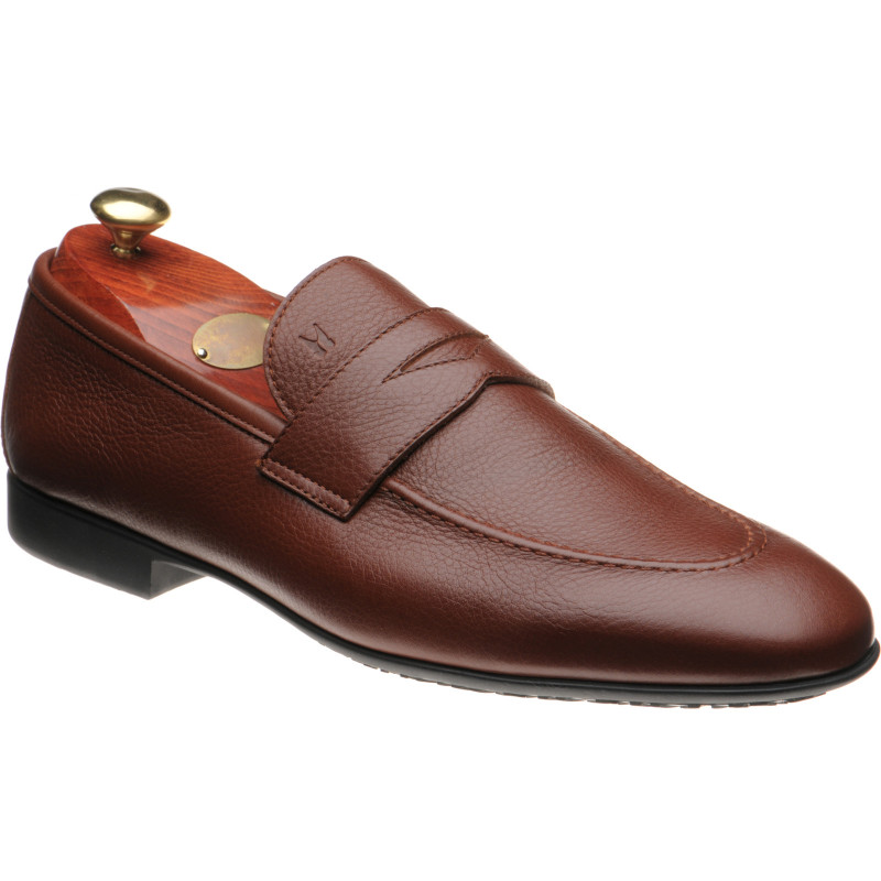 Moreschi shoes | Moreschi | Baku rubber-soled loafers in Pecan Grain ...
