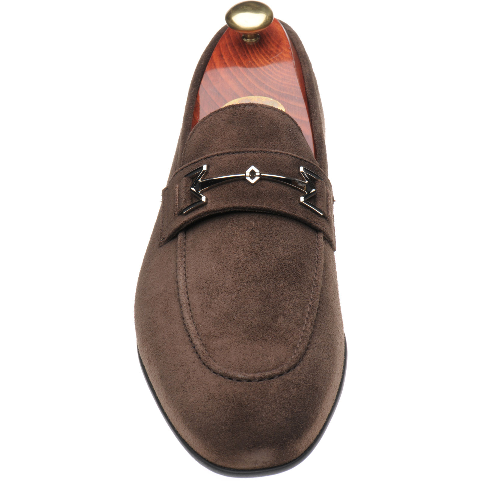 Moreschi shoes | Moreschi | Peach rubber-soled loafers in Brown Suede ...