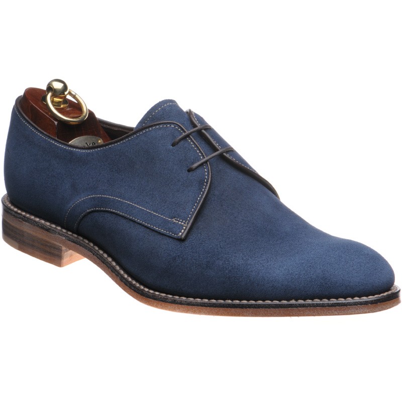 Loake shoes | Loake Sale | Roux Derby shoes in Navy Oiled Suede at ...