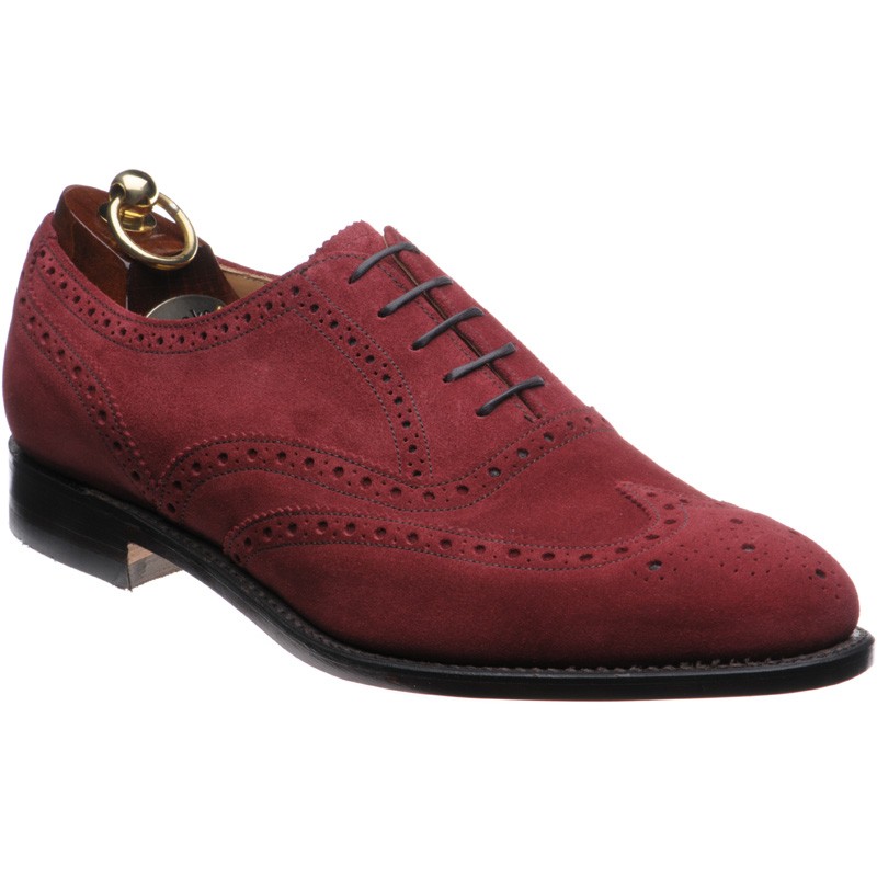 Loake shoes | Loake Sale | RL564T brogues in Red Suede at Herring Shoes