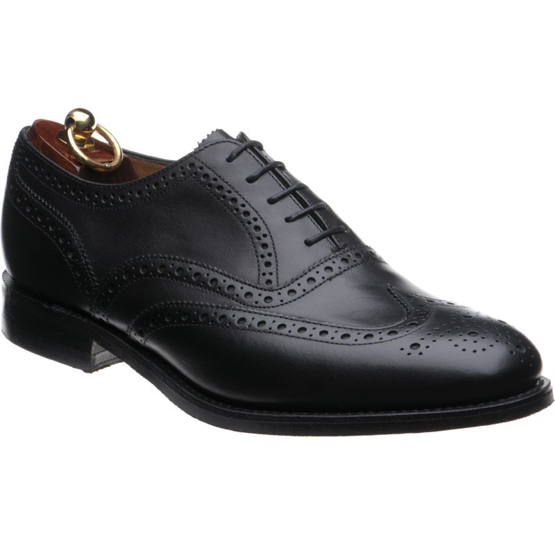 Loake shoes | Loake Shoemaker | Cumbria rubber-soled brogues in Black ...