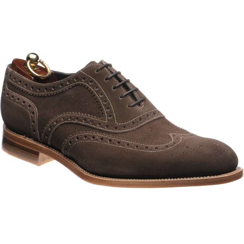 Loake shoes | Loake Shoemaker | Radley brogues in Brown Suede at ...