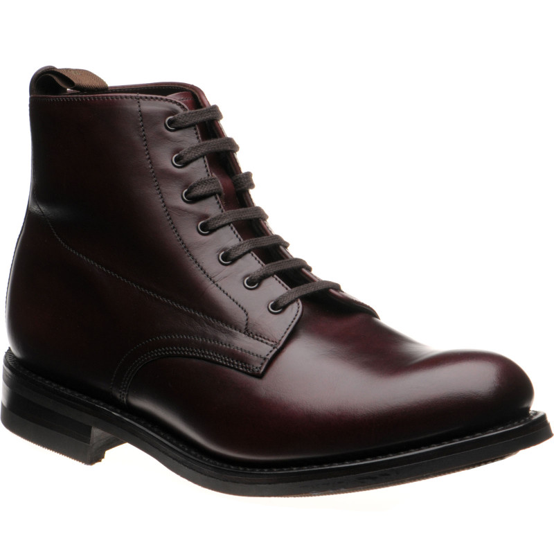 Loake shoes | Loake Sale | Hebden rubber-soled boots in Burgundy ...