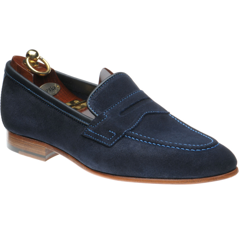 Loake shoes | Loake Sale | Darwin loafers in Navy-Core Suede at Herring ...