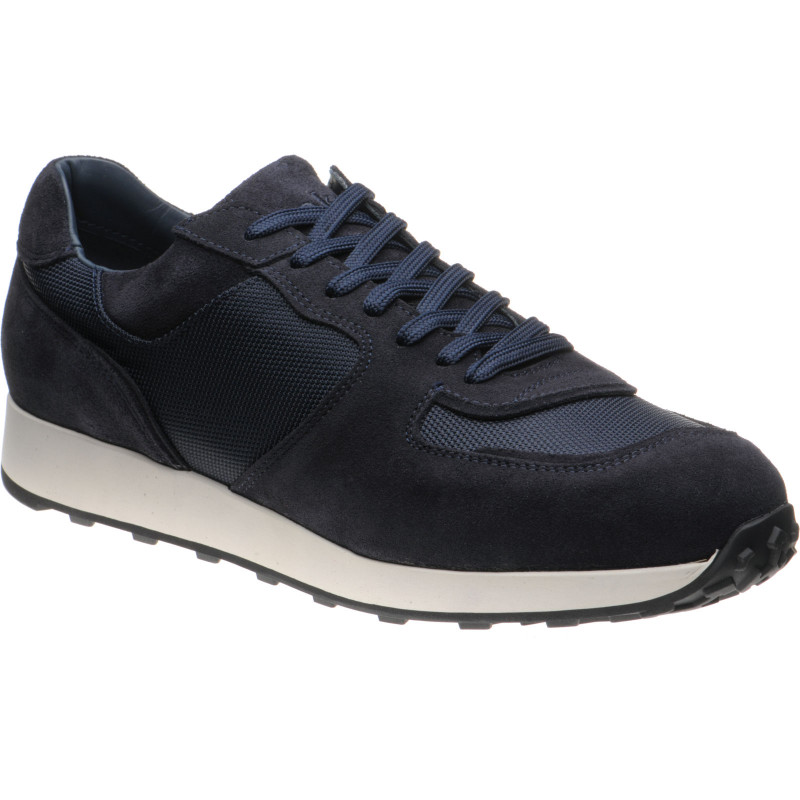 Loake shoes | Loake Sale | Foster rubber-soled trainers in Navy Suede ...