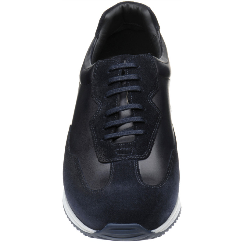 Loake shoes | Loake Lifestyle | Linford rubber-soled trainers in Navy ...