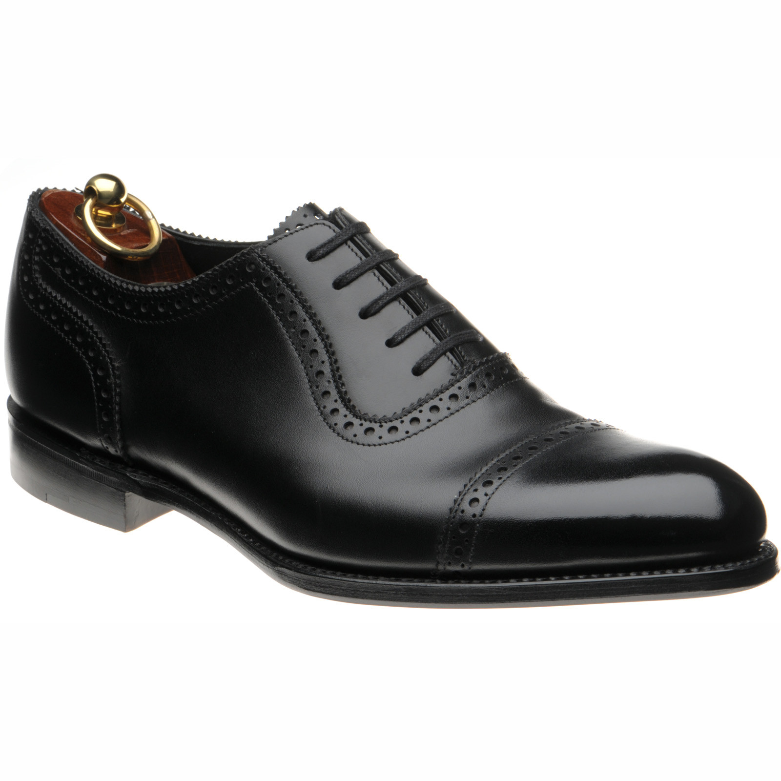 Loake shoes | Loake Factory Seconds | Trinity semi-brogues in Black ...