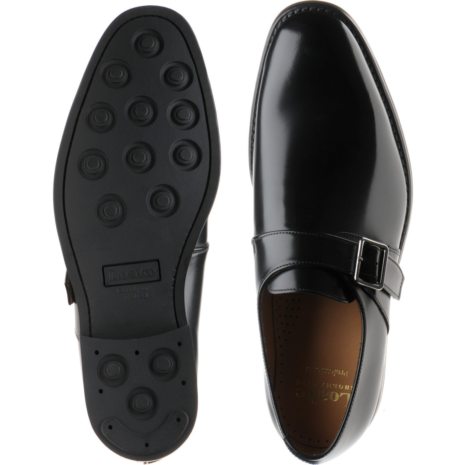 Loake shoes | Loake Professional | 357 rubber-soled monk shoes in Black ...