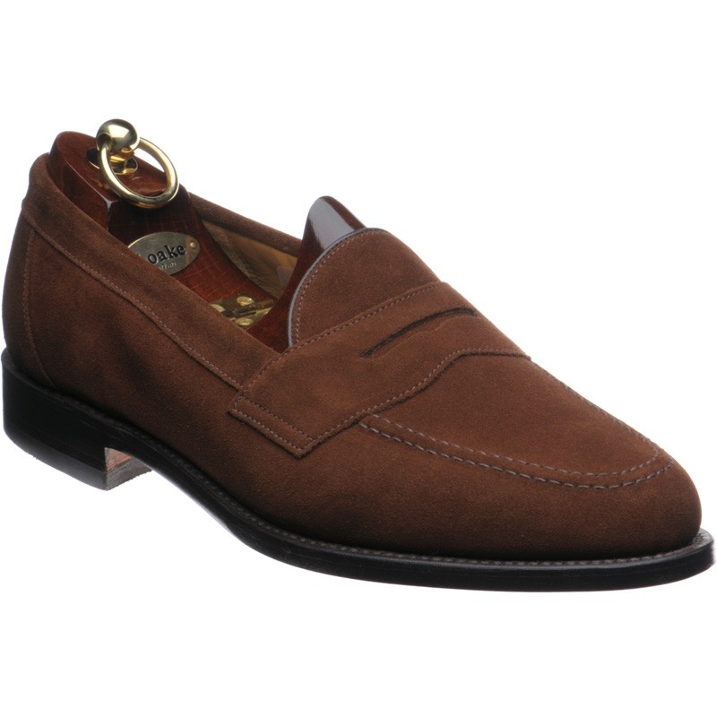 Loake shoes | Loake Professional | Eton loafers in Brown Suede at ...