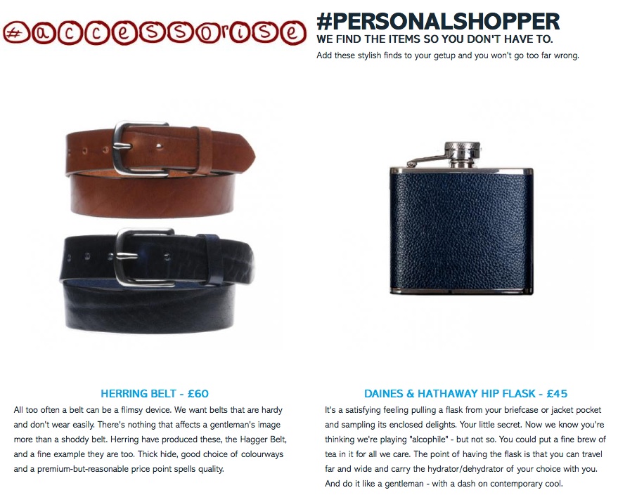 Our Hagger belt features in Blokely's pick of the hottest accessories ...